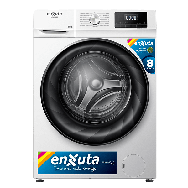 Lavarropa Automático Inverter Carga Frontal 8 kg - Blanco - China - EDIFICA